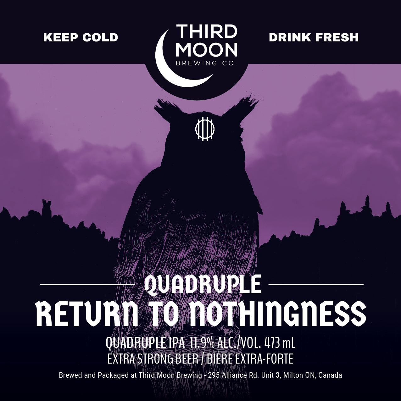 Quad IPA - 4-pk of "Quadruple Return To Nothingness" 473mL cans – Third Moon Brewing