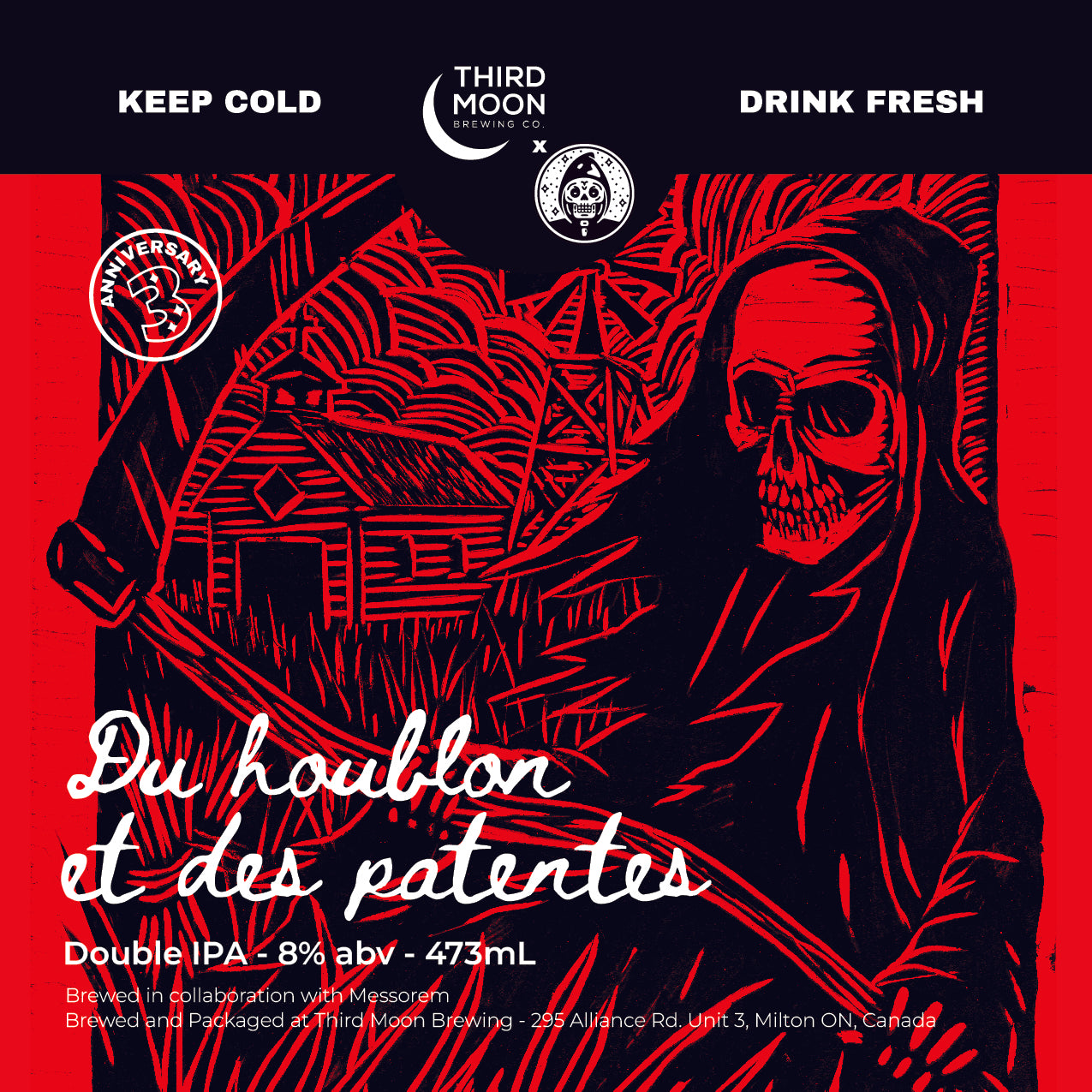 Double IPA - 4-pk of "Du houblon et des patentes" tall cans – Third ...