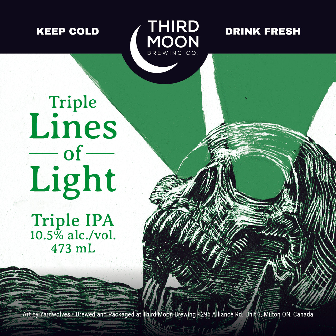 Triple IPA - 4-pk of "Triple Lines Of Light" 473mL cans – Third Moon ...