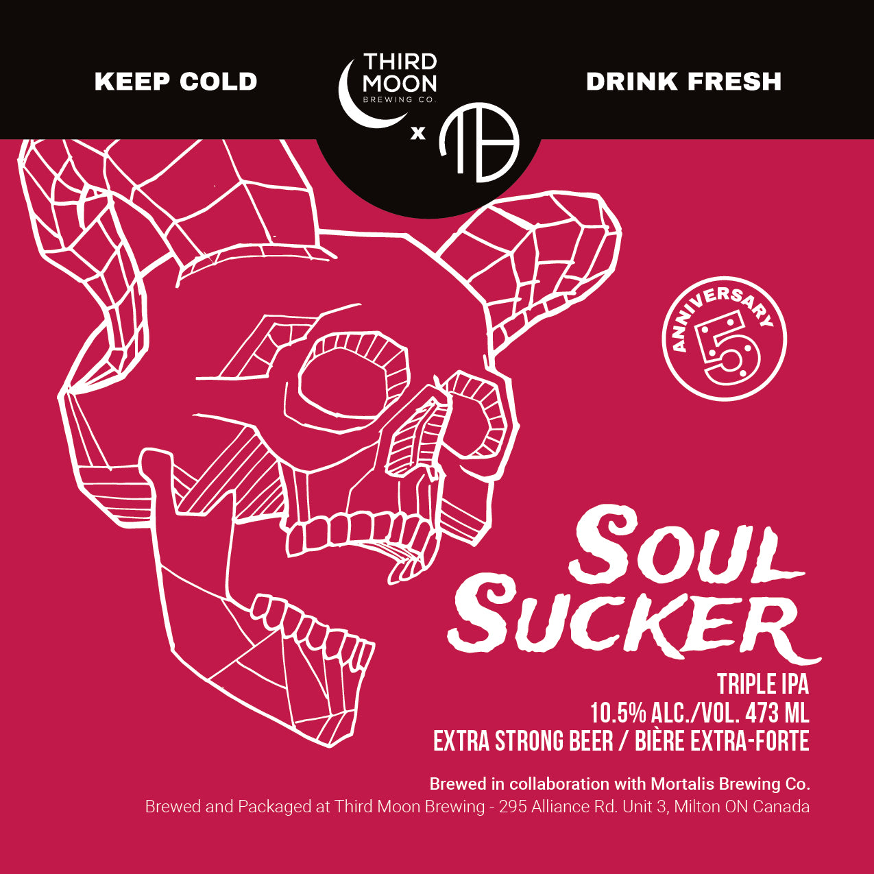 Triple IPA - "Soul Sucker" 473mL single can – Third Moon Brewing