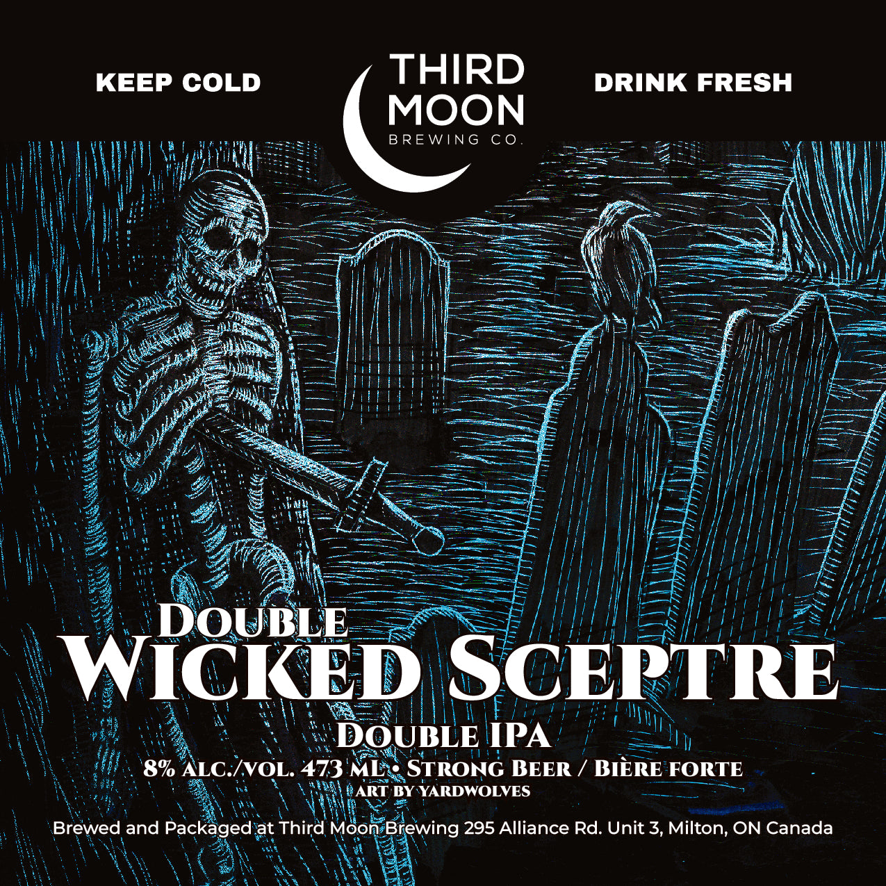 Hazy DIPA - 4-pk of "Double Wicked Sceptre" tall cans – Third Moon Brewing